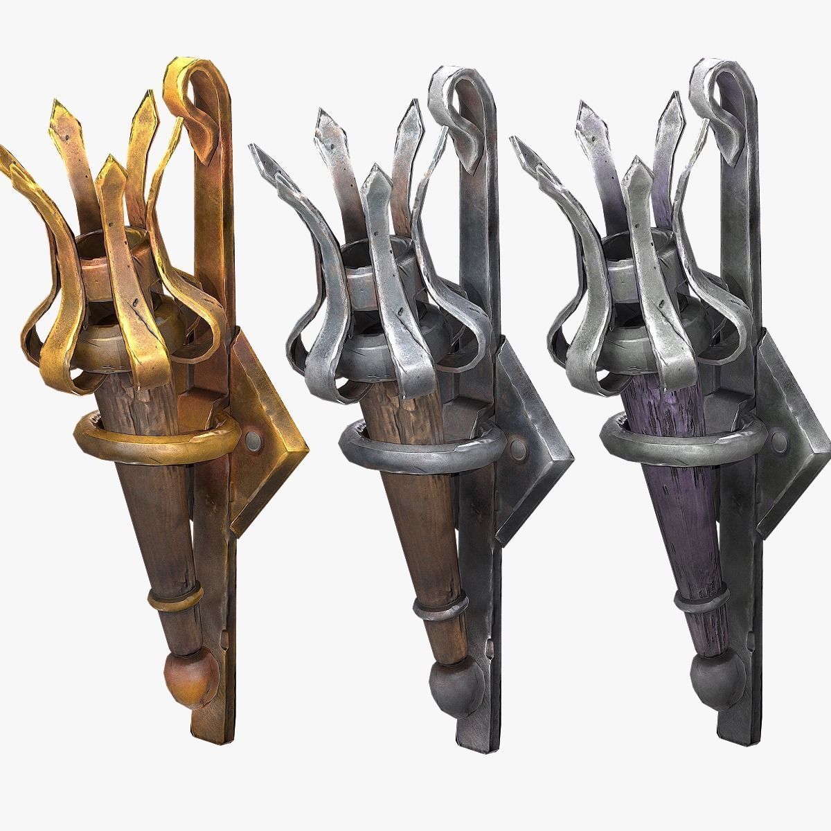 3D model Stylized Castle Torch VR / AR / low-poly | CGTrader