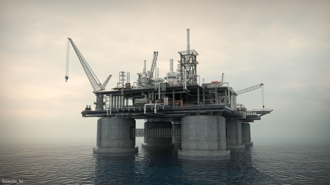 oil platform 3D model | CGTrader