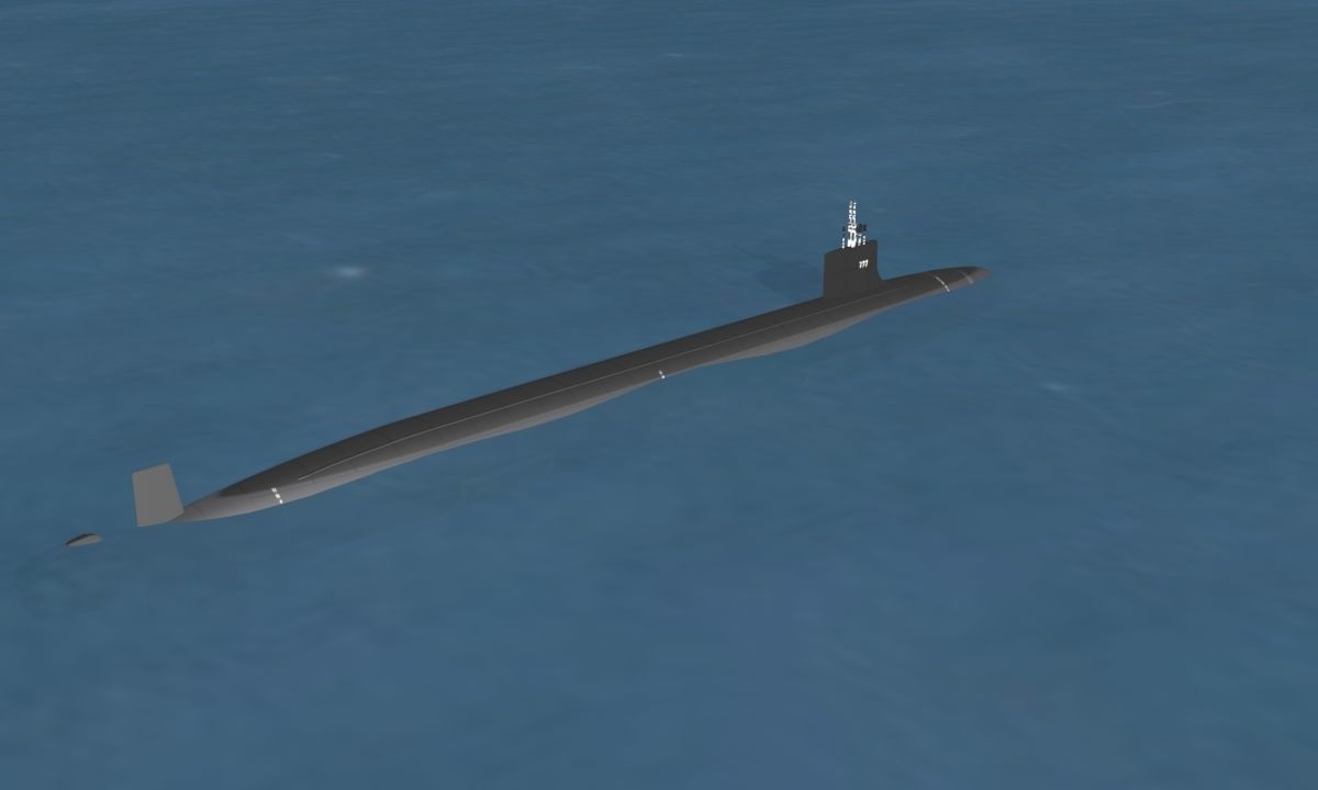 Virginia class SSN 777 USS North Carolina 3D model rigged | CGTrader