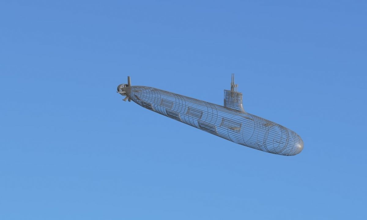 Virginia class SSN 777 USS North Carolina 3D model rigged | CGTrader