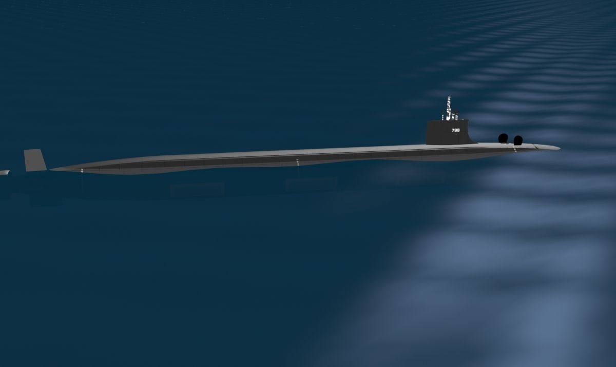 Virginia Class SSN 788 USS Colorado 3D model rigged | CGTrader
