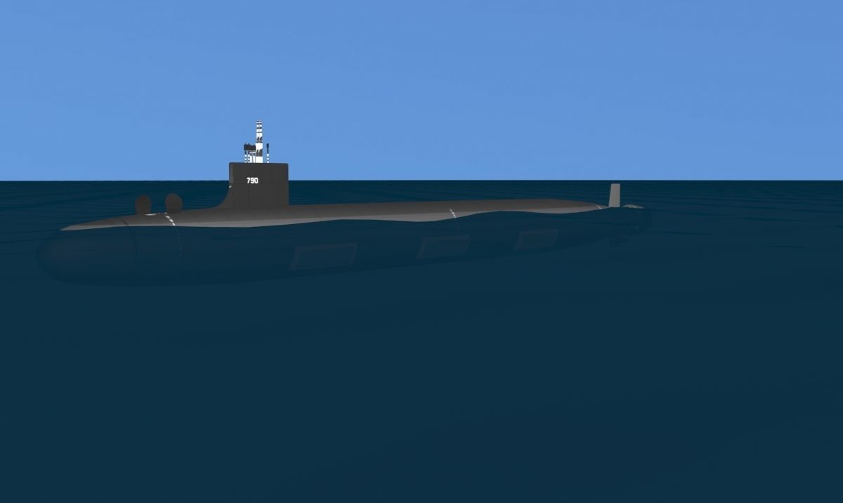 Virginia Class SSN 790 USS South Dakota 3D model rigged | CGTrader