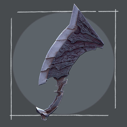 3D model Ancient Cleaver - LowPoly model - Game Ready VR / AR / low ...
