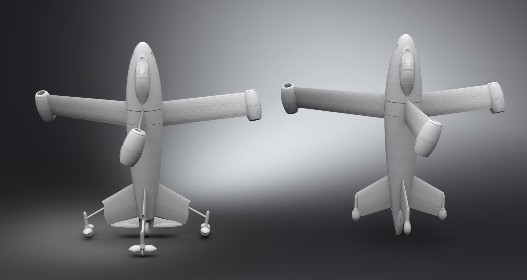 Thrust Wing hunter Scale Model 3D model 3D printable | CGTrader