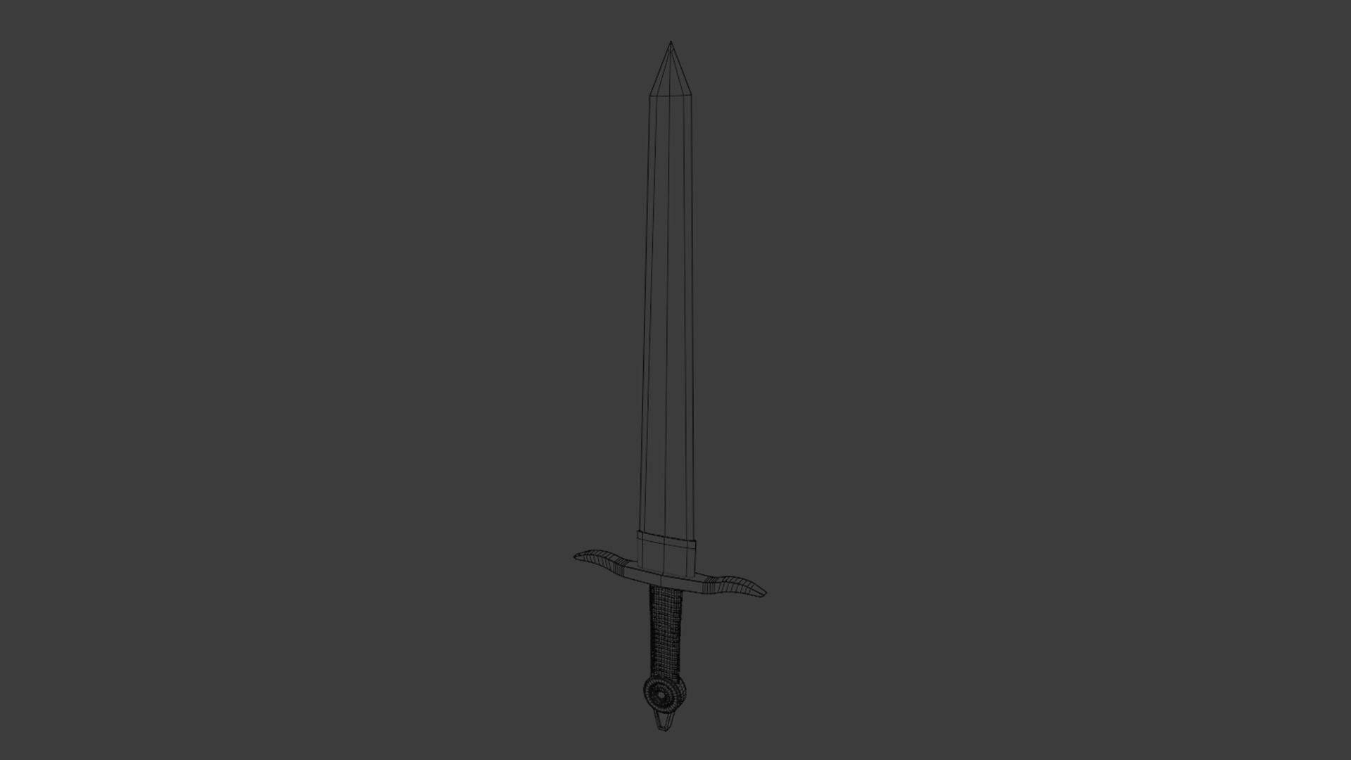3D model Realistic Sword - Steel and Gold VR / AR / low-poly | CGTrader