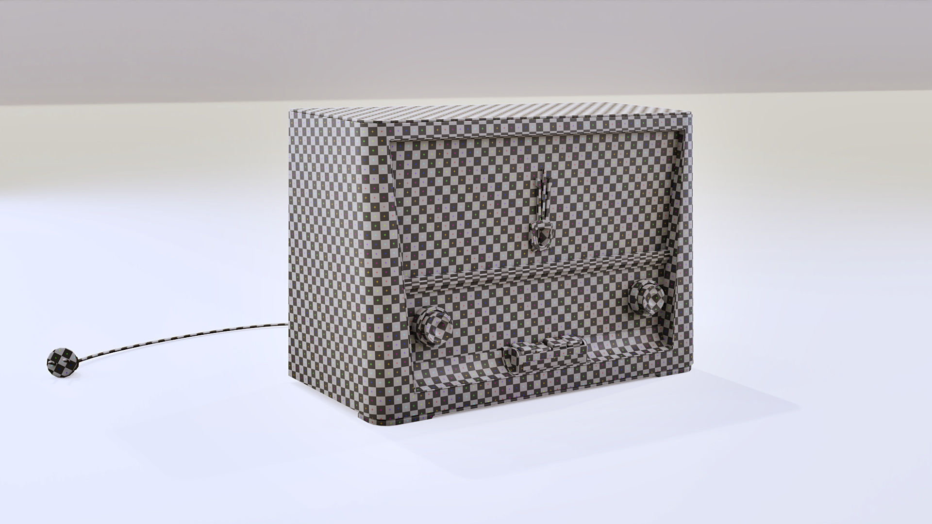 Vintage radio with backplate 3D model | CGTrader