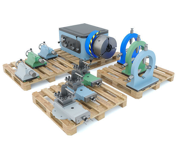 Turning Machine Tool Spare Parts - Collection 1 3D model | CGTrader