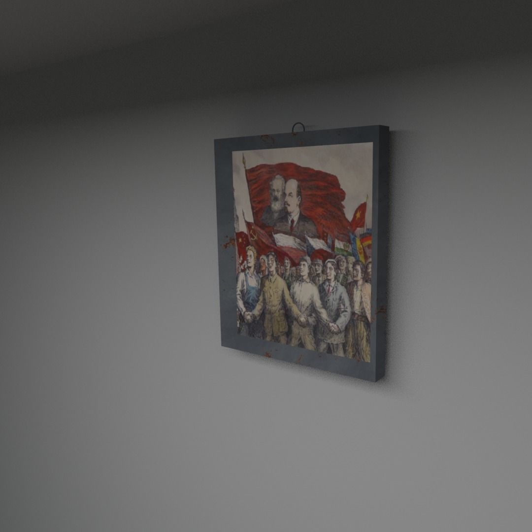 3D model Soviet painting wall frame VR / AR / low-poly | CGTrader