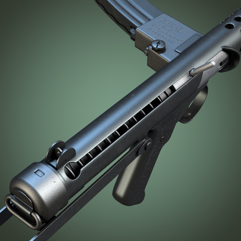 Sterling submachine gun 3D model | CGTrader