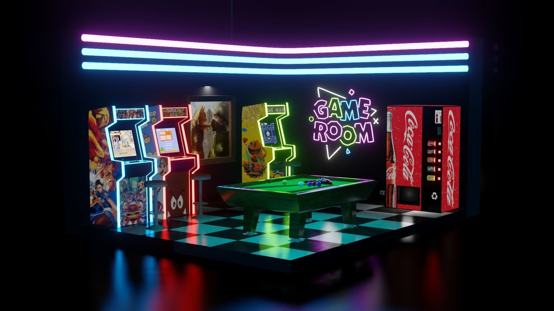 Arcade - Game Room 3D model | CGTrader