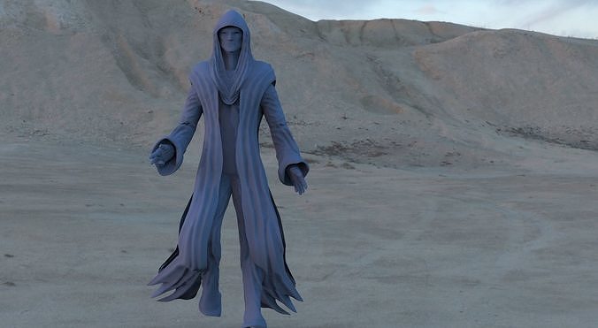 Robed hooded Alien 3D model | CGTrader
