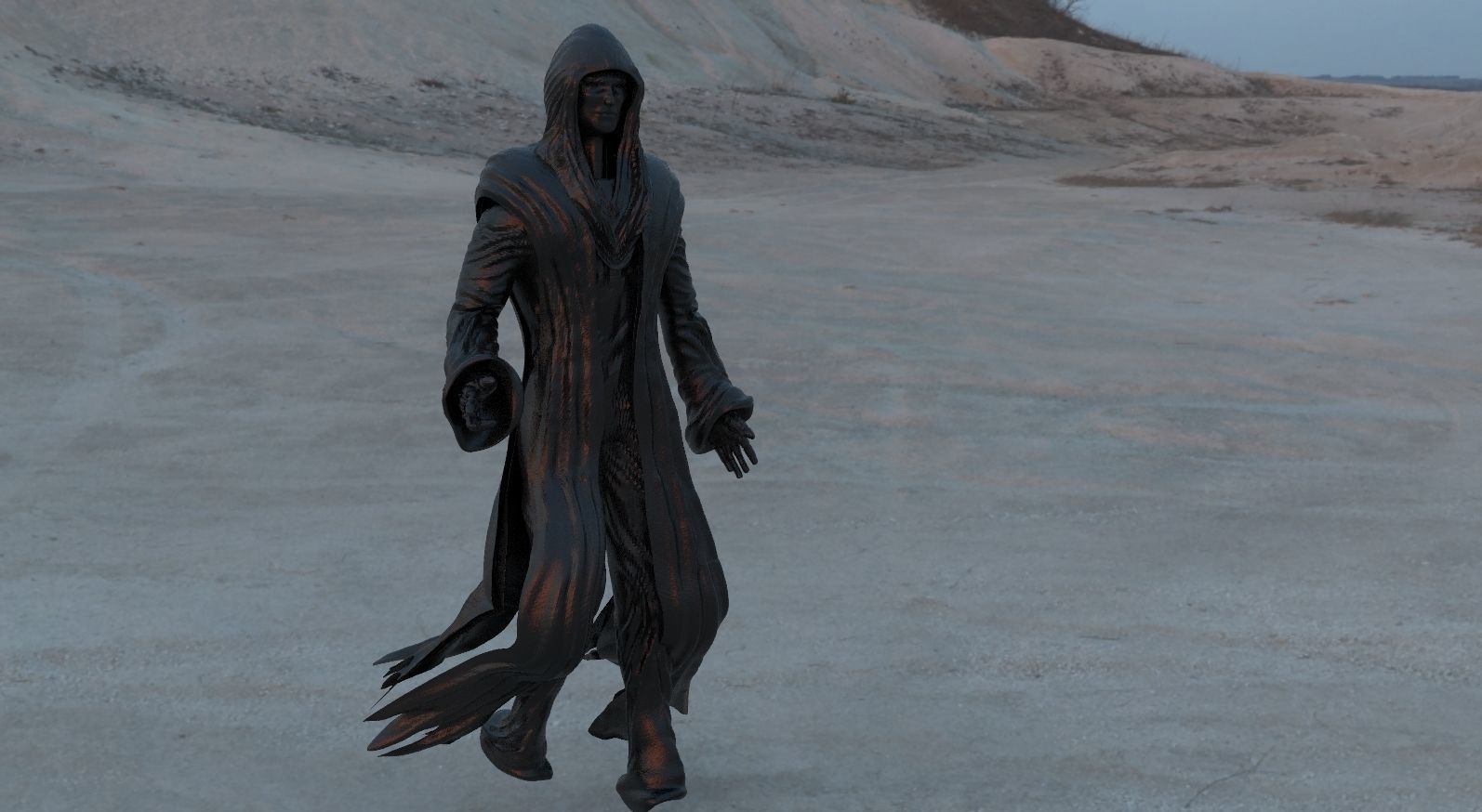 Robed hooded Alien 3D model | CGTrader