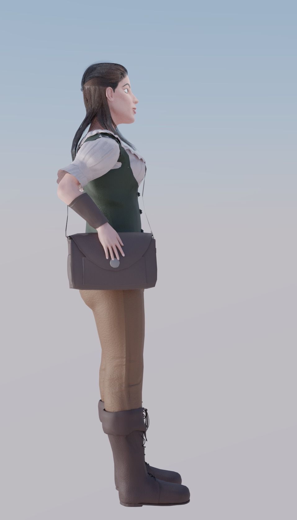 3D model Female Merchant VR / AR / low-poly | CGTrader