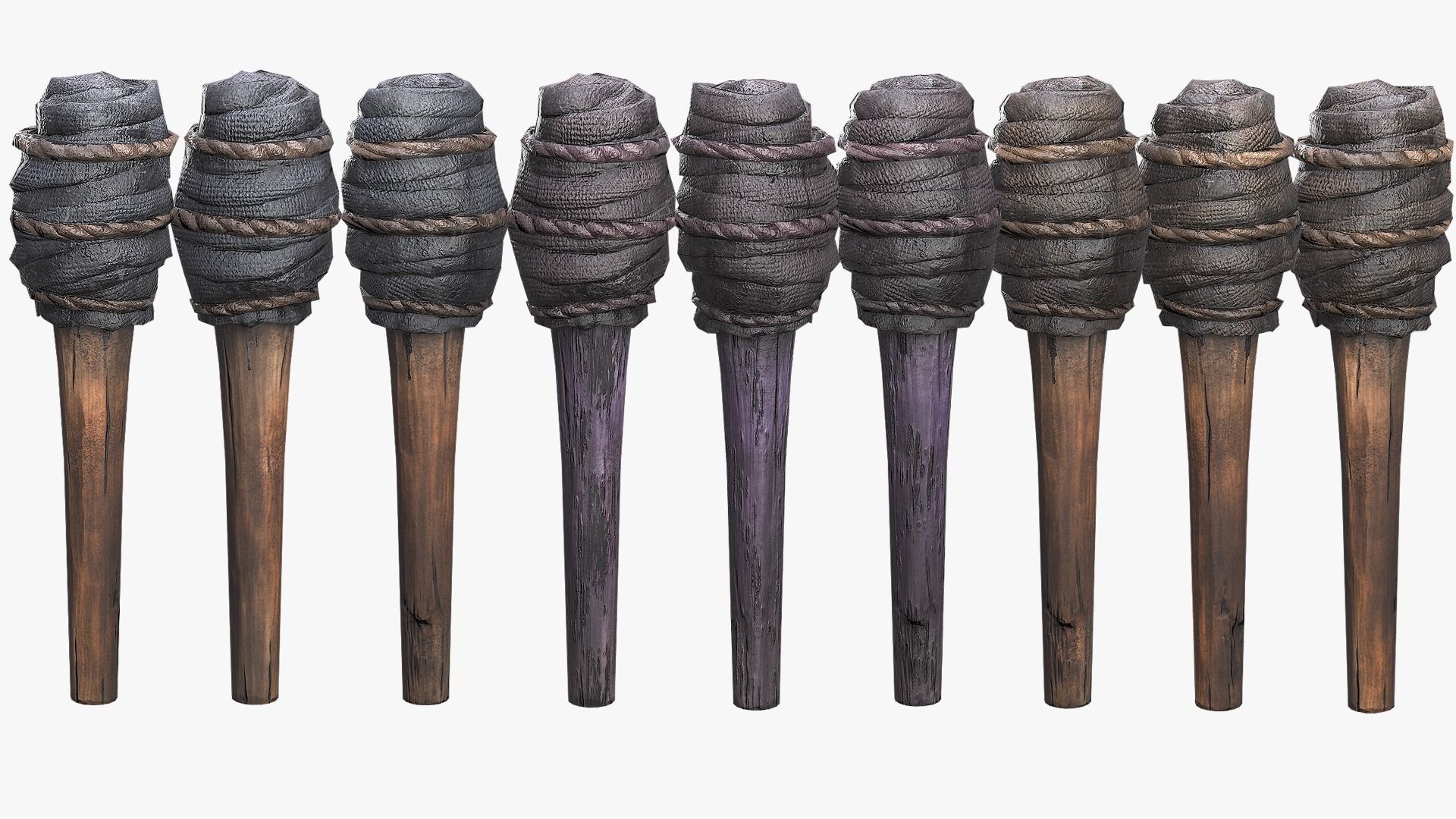 3D model Wooden Torch VR / AR / low-poly | CGTrader