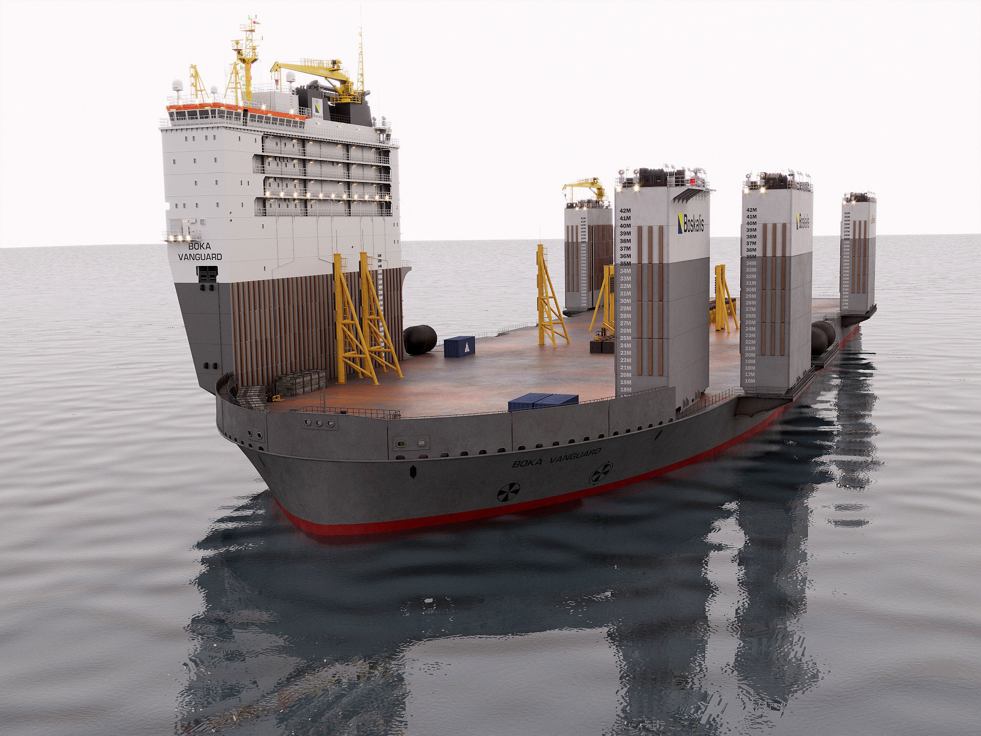 Boka Vanguard Heavy transport vessel 3D model | CGTrader