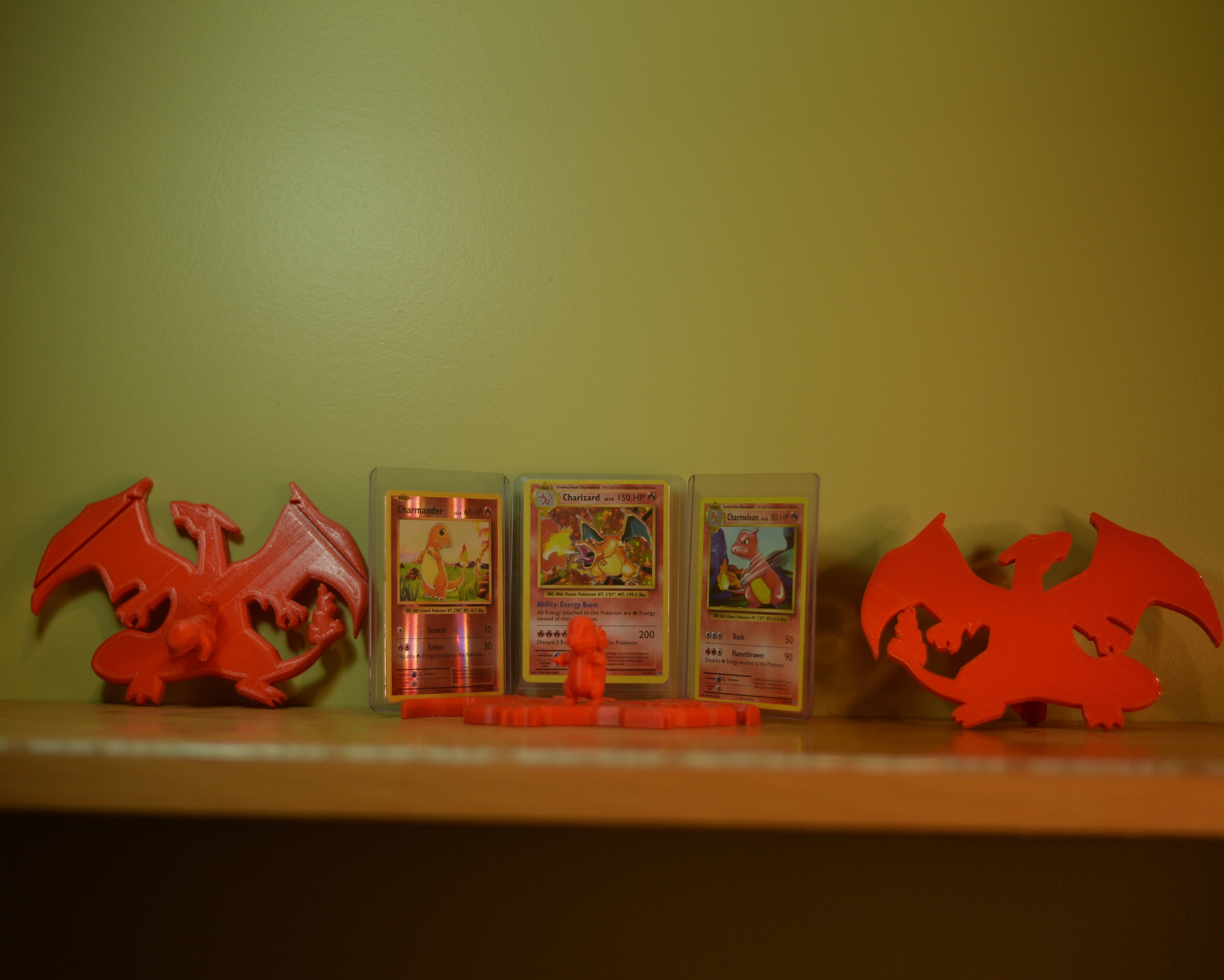 Charizard 3 card holder with charmander 3D model 3D printable | CGTrader
