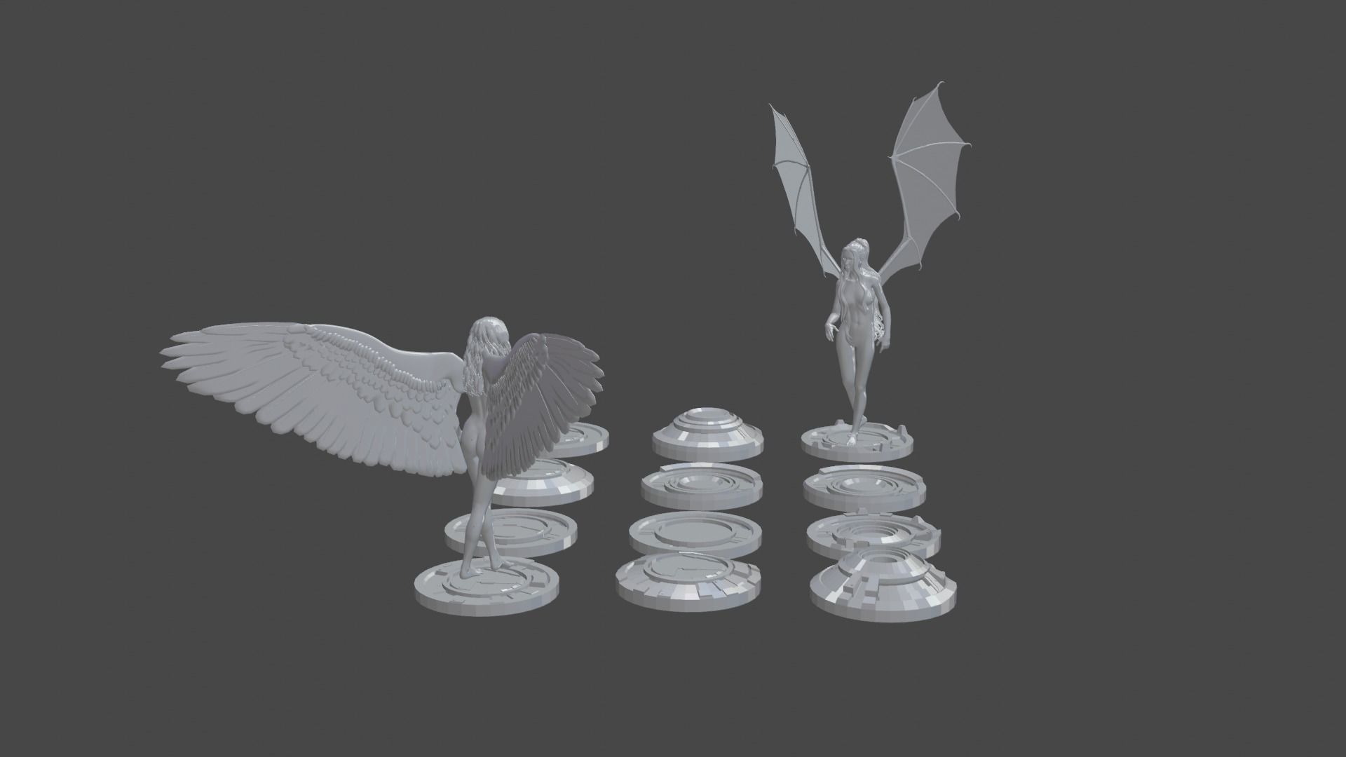 3D model Mech HUD COMPONENTS KITBASH display stand base VR / AR / low ...