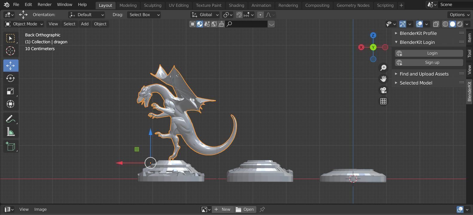 3D model Mech HUD COMPONENTS KITBASH display stand base VR / AR / low ...
