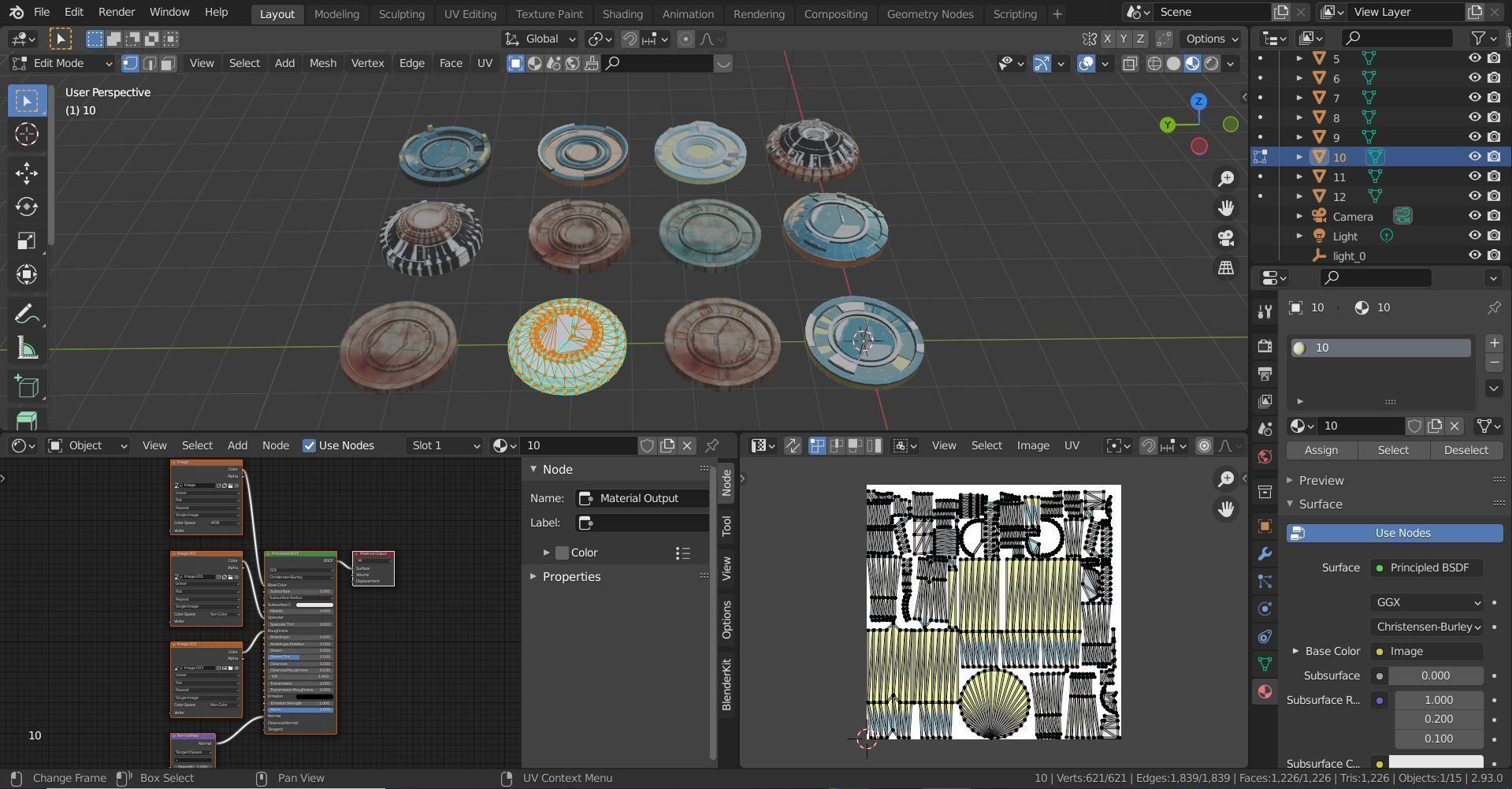 3D model Mech HUD COMPONENTS KITBASH display stand base VR / AR / low ...