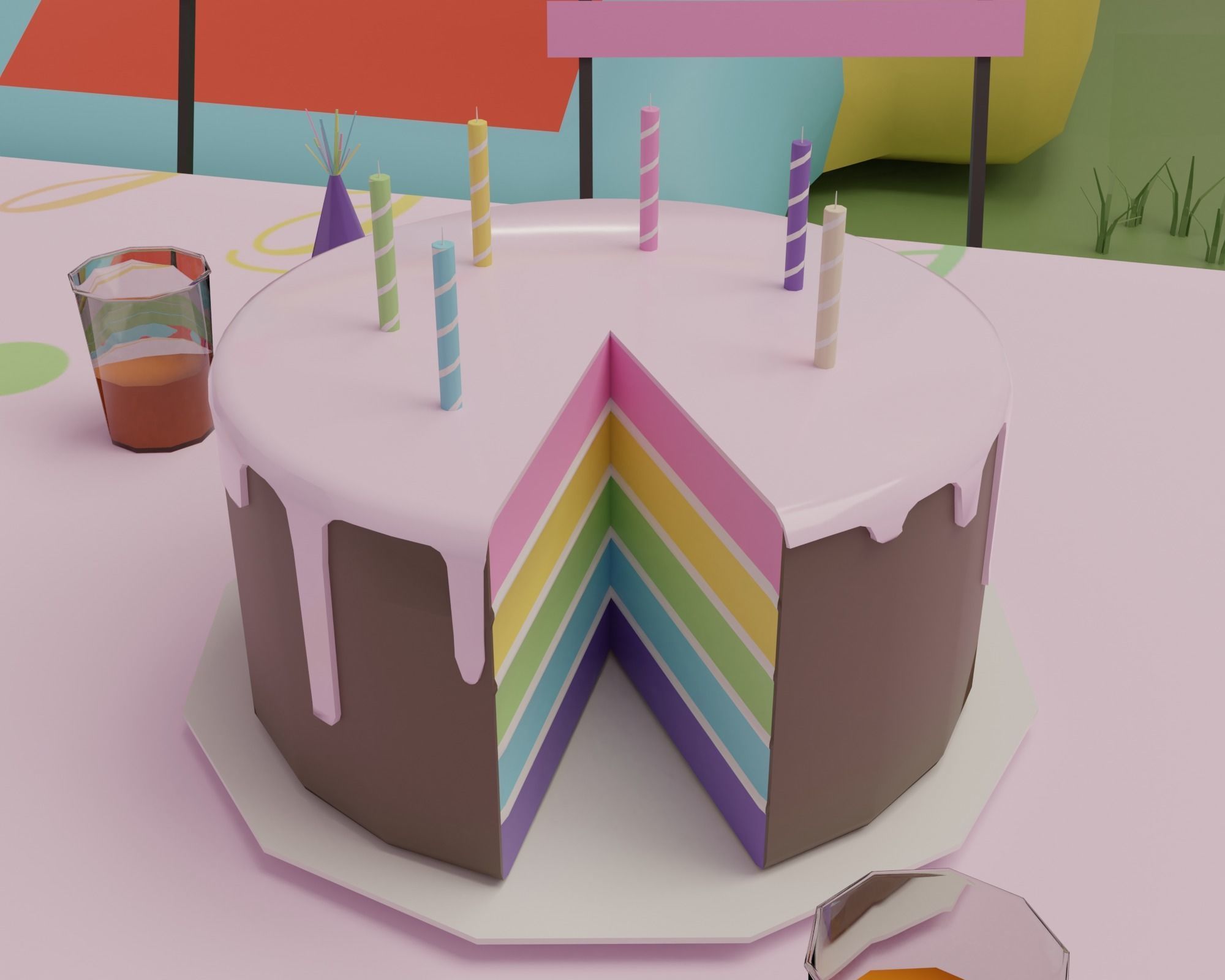 3D model Birthday party VR / AR / low-poly | CGTrader