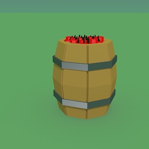 TNT Barrel free VR / AR / low-poly 3D model | CGTrader
