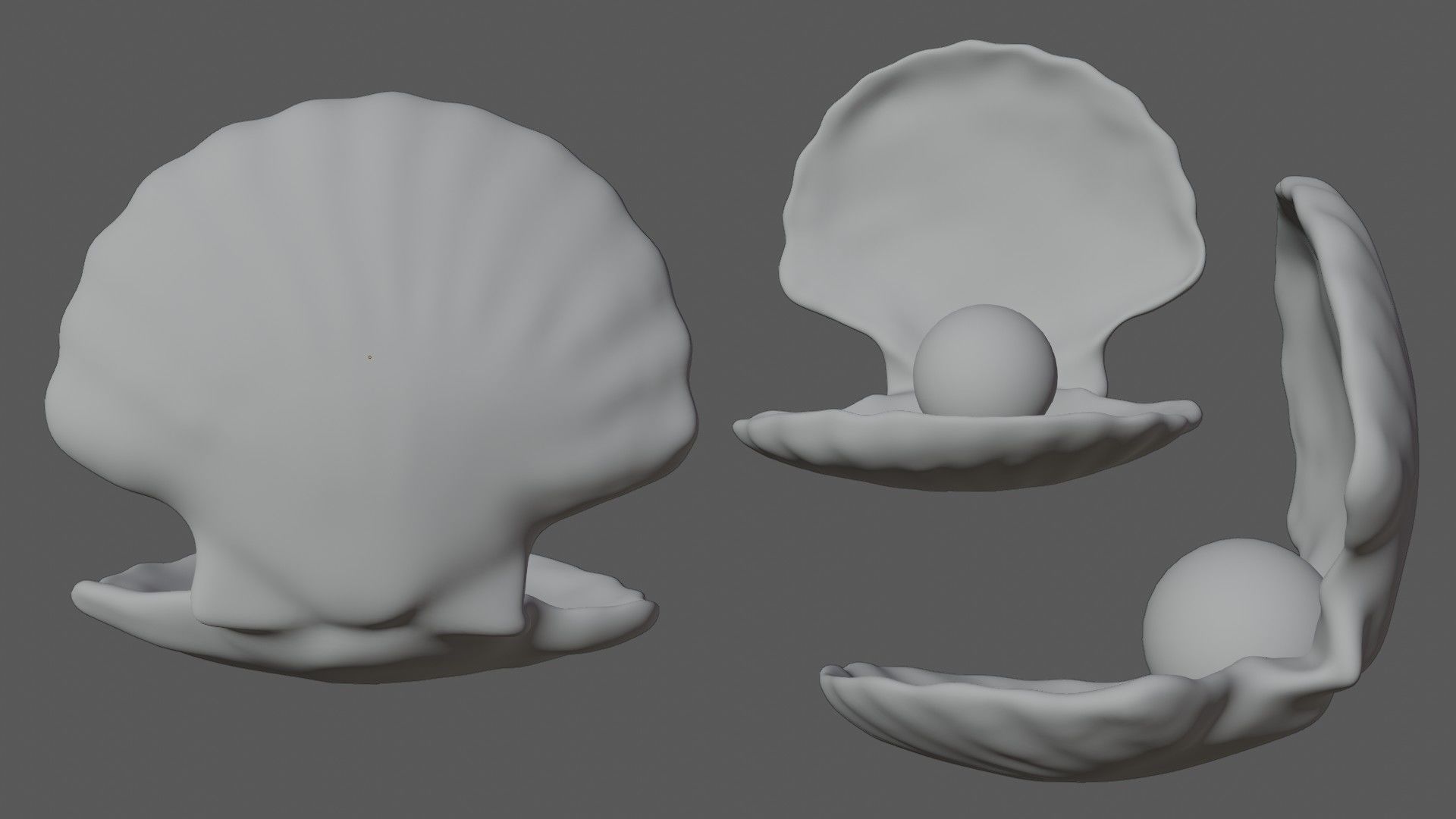 3D model Clam shell VR / AR / low-poly | CGTrader