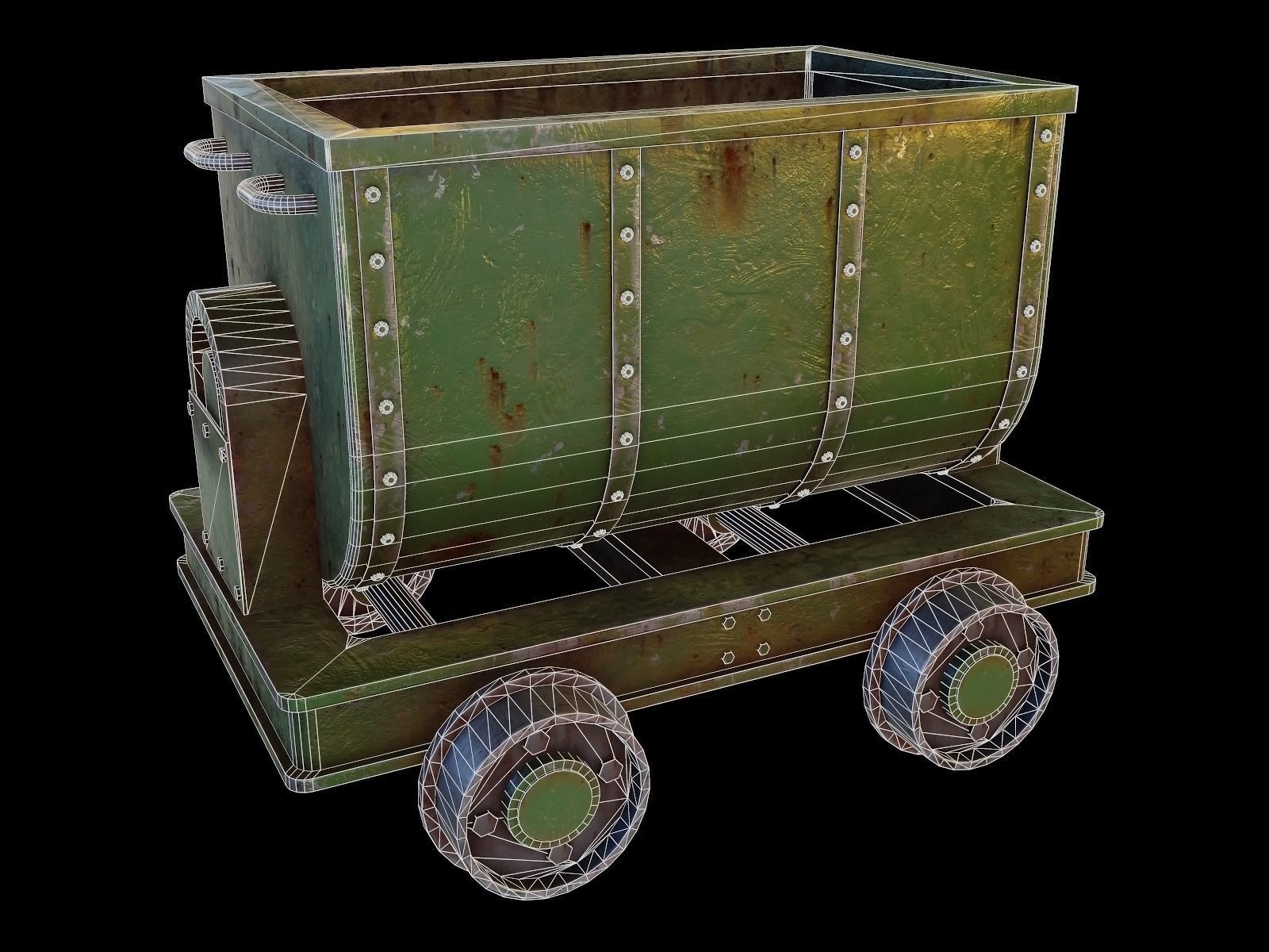 3D model Mining cart VR / AR / low-poly | CGTrader
