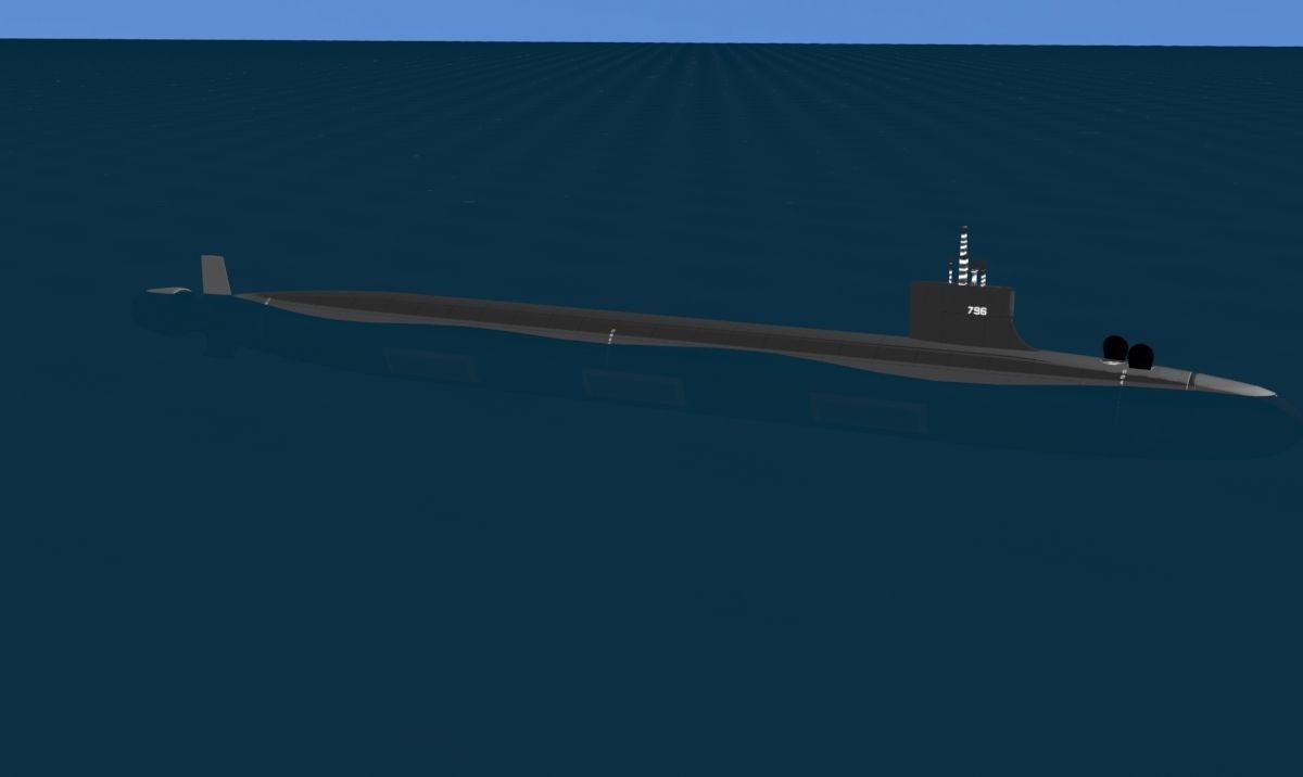 Virginia Class SSGN 796 USS New Jersey 3D model rigged | CGTrader
