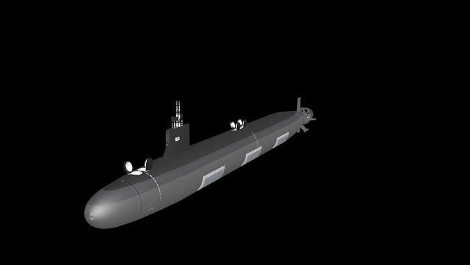 Virginia Class SSGN 802 USS Oklahoma 3D model rigged | CGTrader
