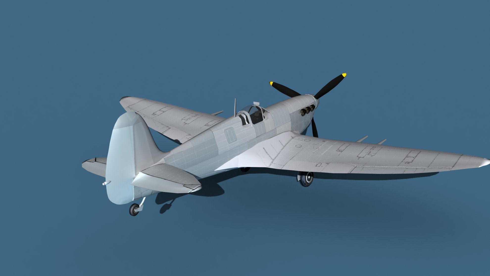 Supermarine Spitfire MkVI V00 3D model animated rigged | CGTrader
