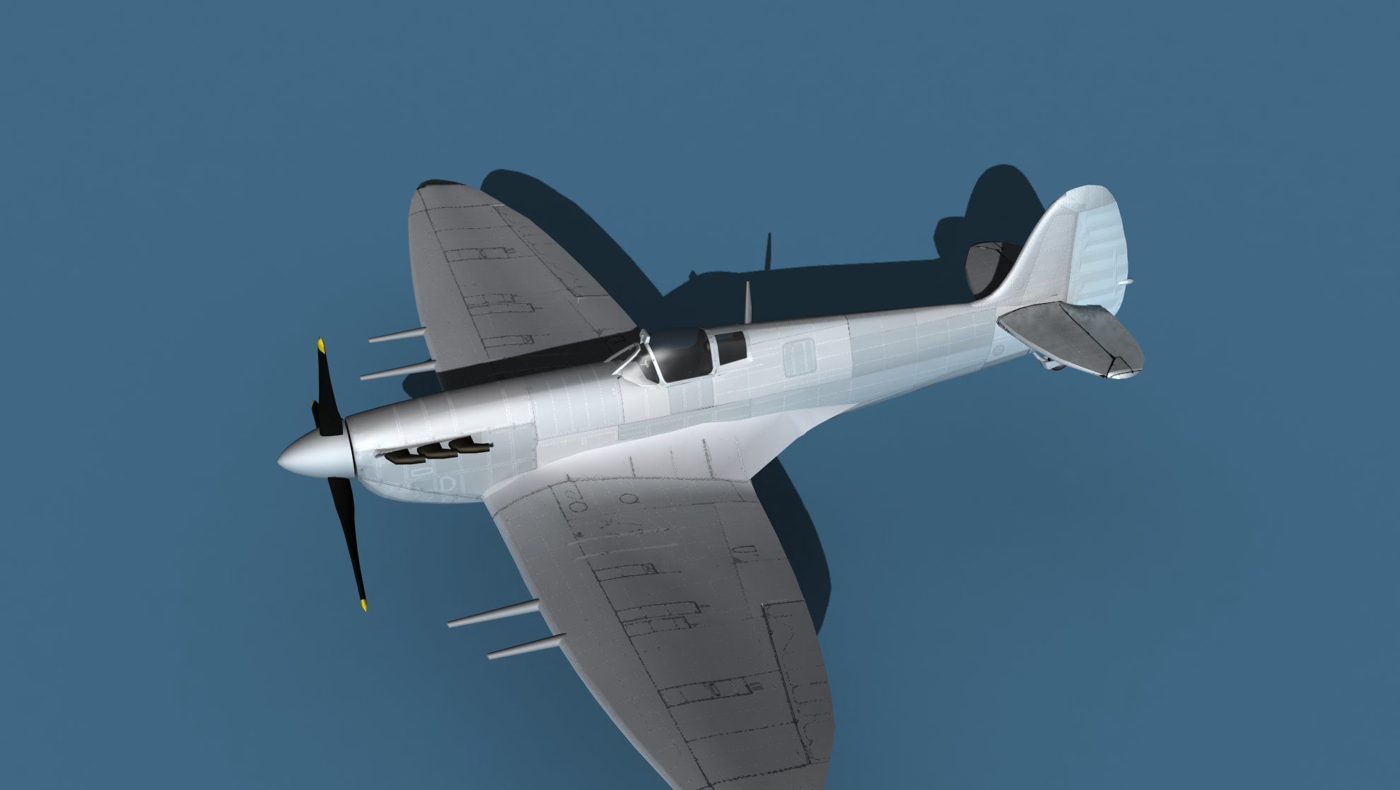 Supermarine Spitfire MkVI V00 3D model animated rigged | CGTrader