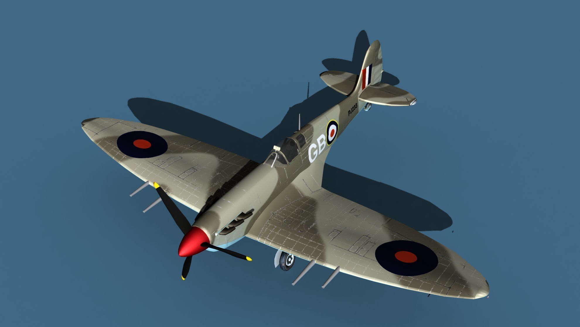 Supermarine Spitfire MkVI V03 3D model animated rigged | CGTrader