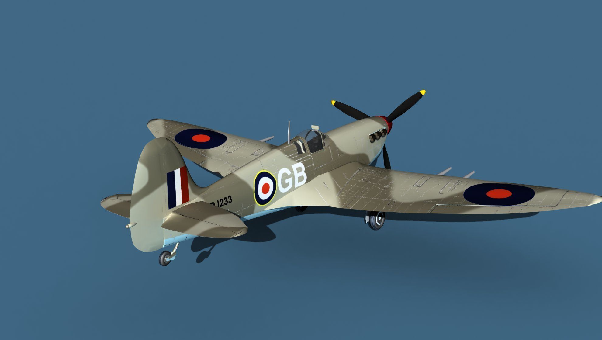 Supermarine Spitfire MkVI V03 3D model animated rigged | CGTrader