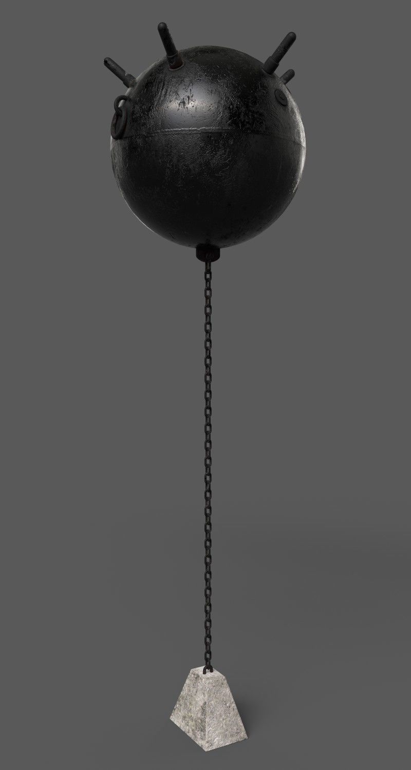 Naval mine detailed 3D model 3D model | CGTrader