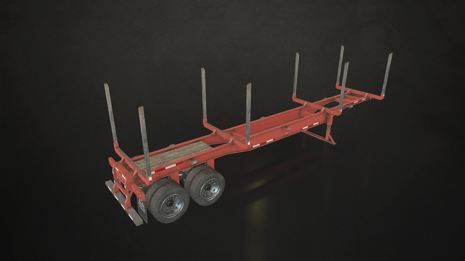 3D model Logging Trailer VR / AR / low-poly | CGTrader