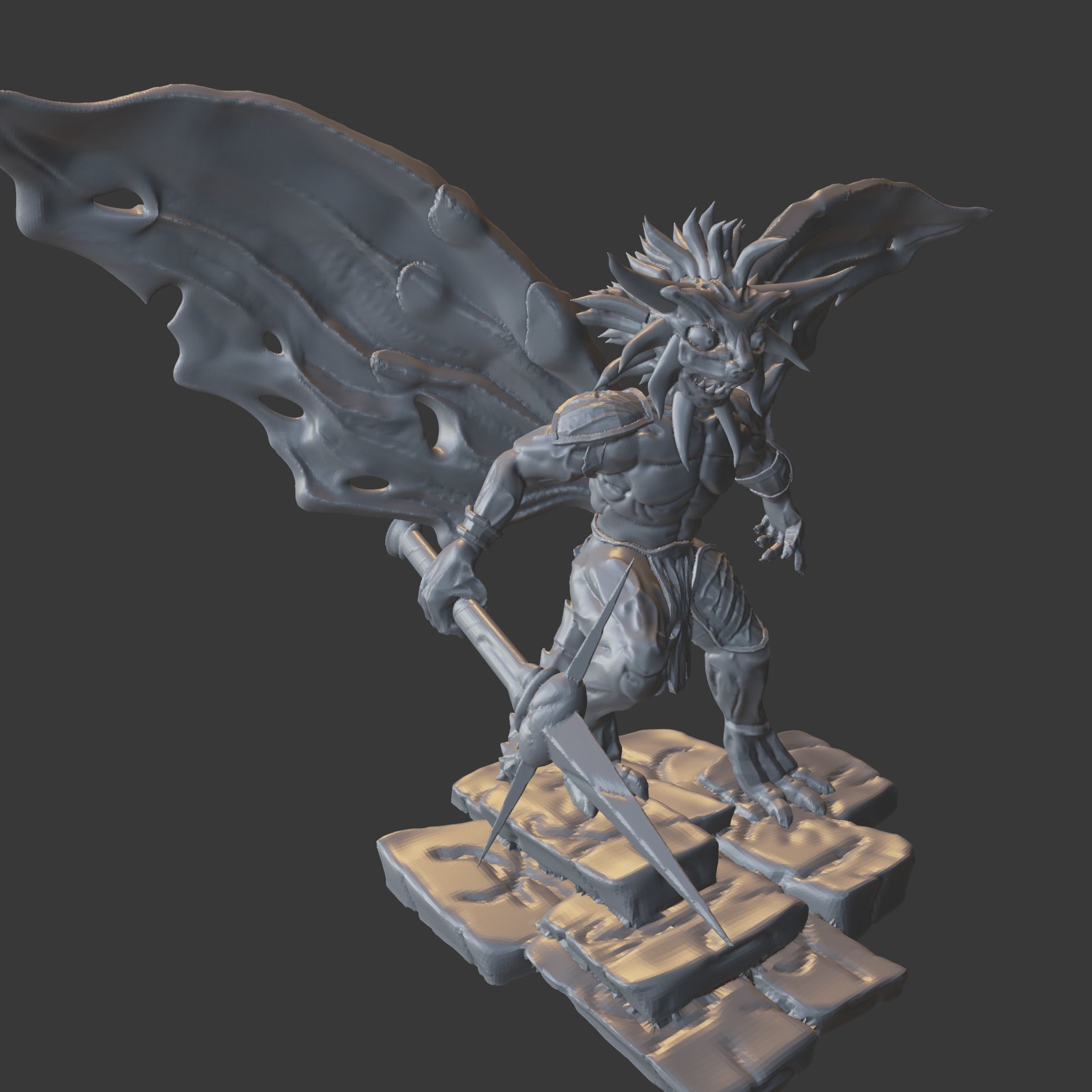 Spiked Demon 3D model 3D printable | CGTrader