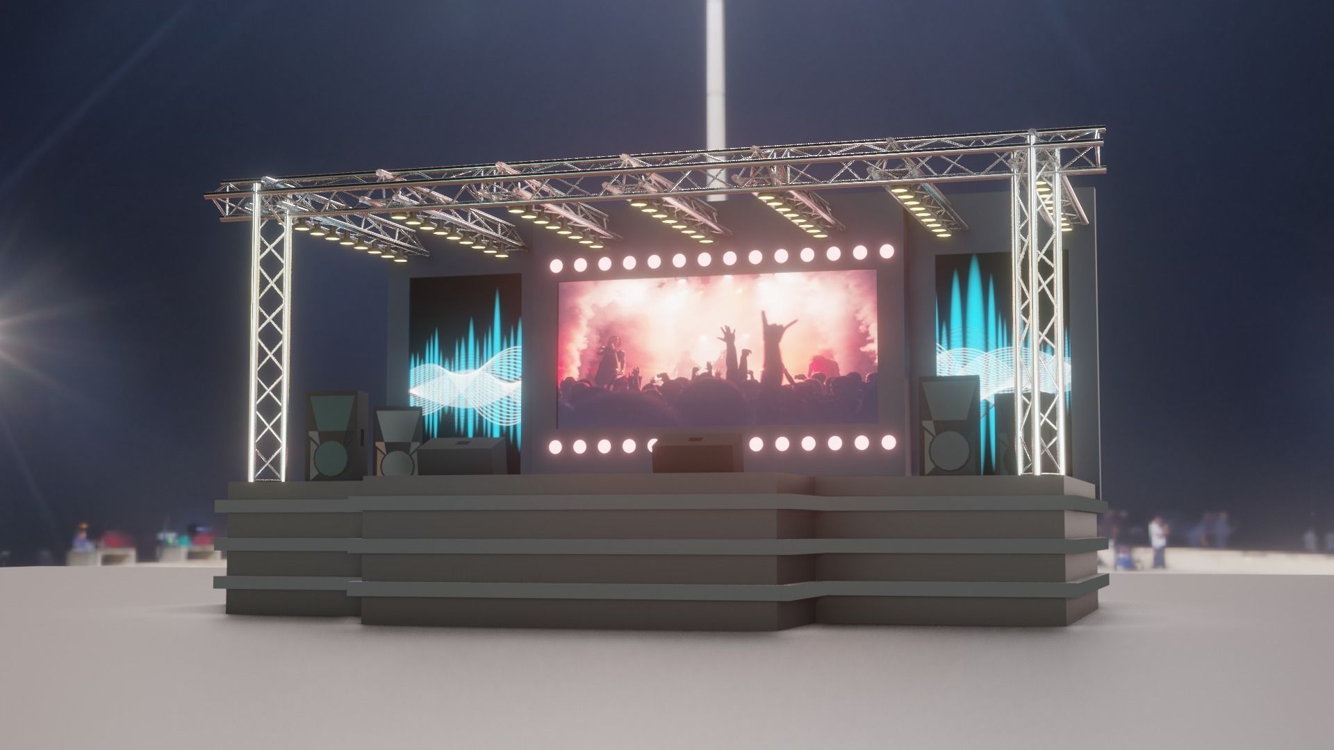 Entertainment Concert Stage 3D Model 3D model | CGTrader
