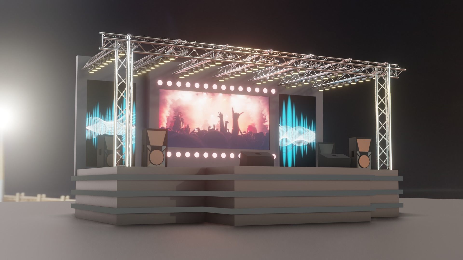 Entertainment Concert Stage 3D Model 3D model | CGTrader