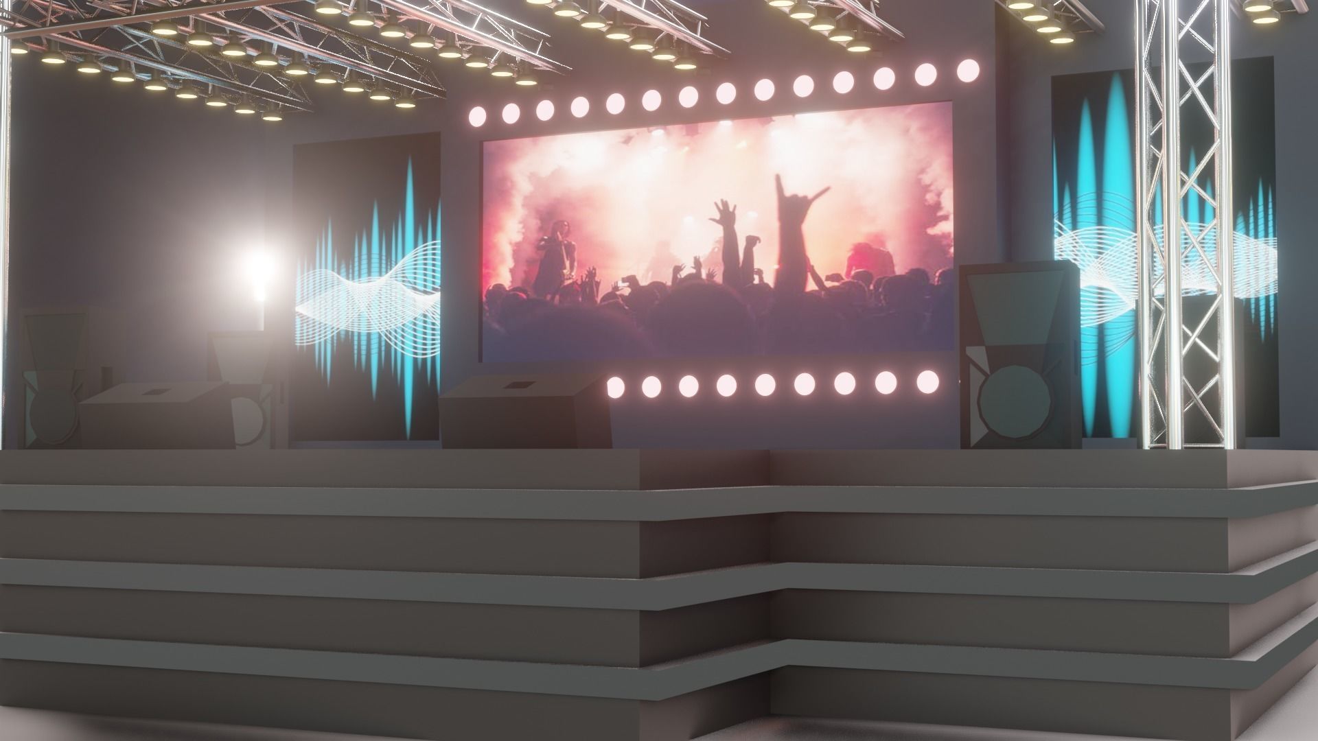 Entertainment Concert Stage 3D Model 3D model | CGTrader