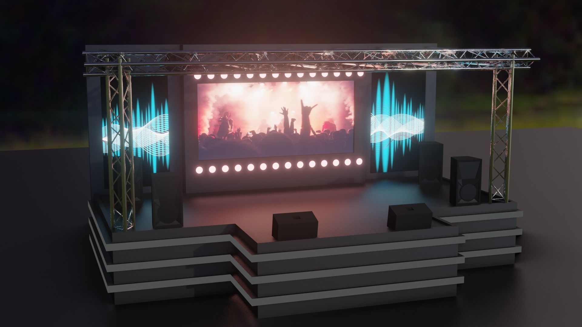 Entertainment Concert Stage 3D Model 3D model | CGTrader