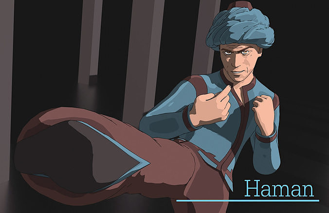 Haman character wearing pants and shirt 3D model rigged | CGTrader