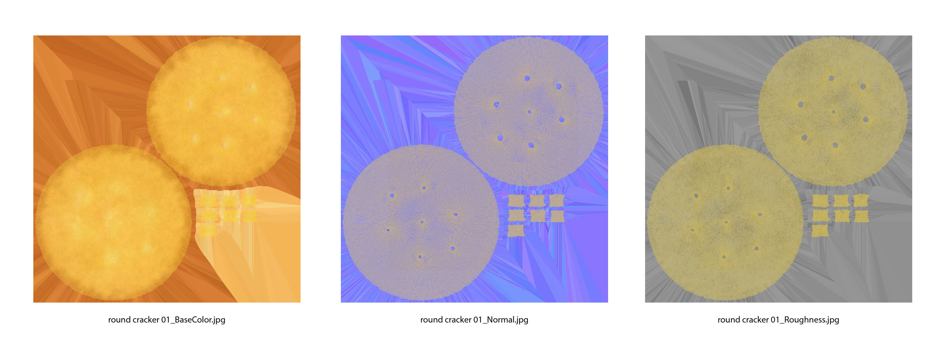 Round cracker 3D model | CGTrader