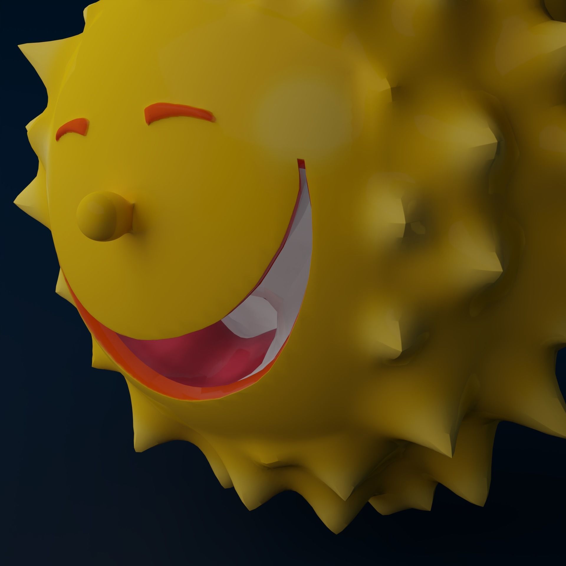 3D model Cartoon Sun VR / AR / low-poly | CGTrader