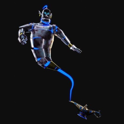 3D model Robot Giant Blender ready for animating and games VR / AR ...