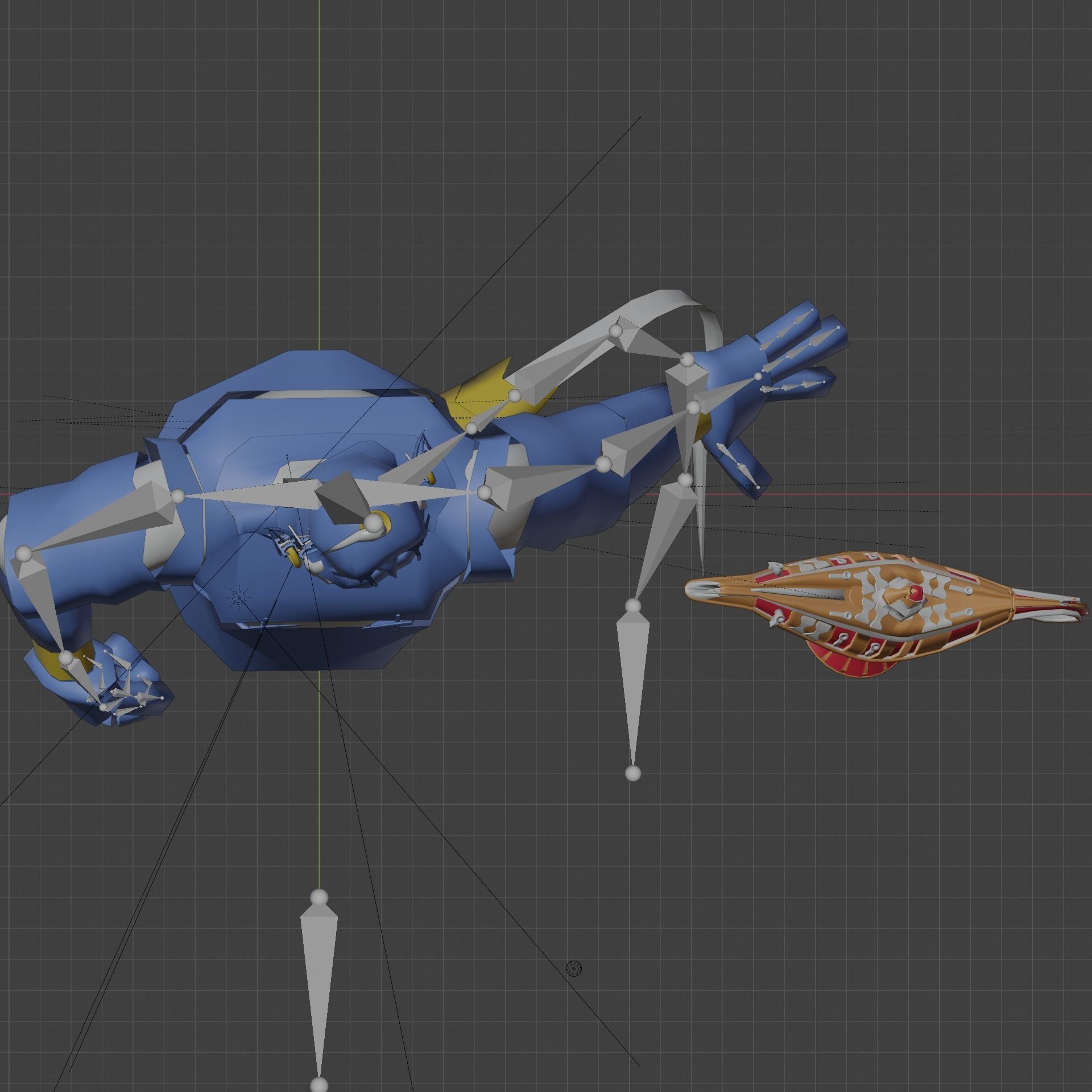 3D model Robot Giant Blender ready for animating and games VR / AR ...