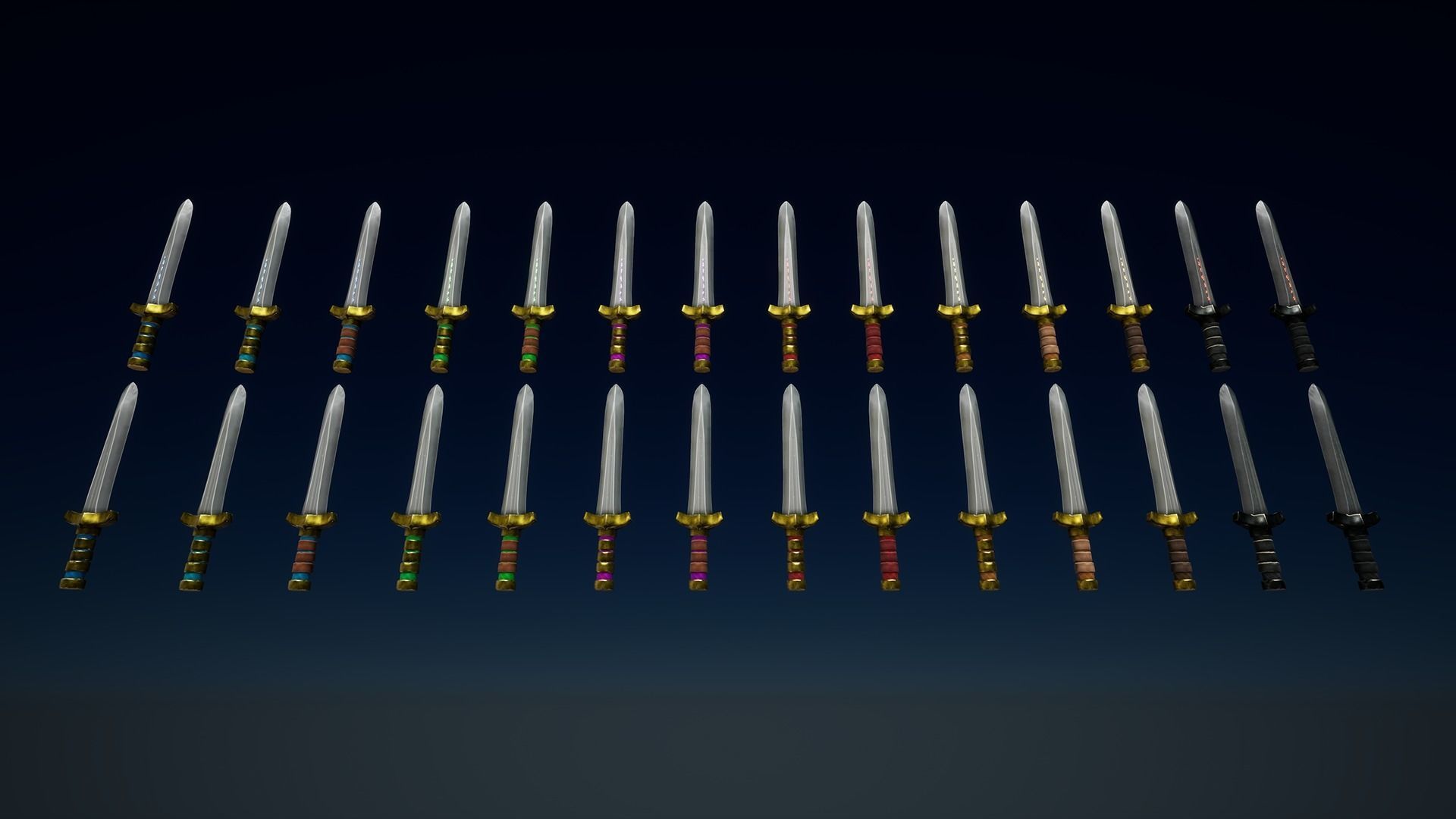 3D model Stylized PBR Little Sword Pack V2 VR / AR / low-poly | CGTrader