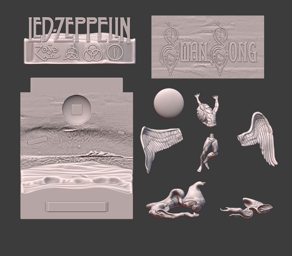 Led Zeppelin - Swan Song 3D Printing 3D model 3D printable | CGTrader