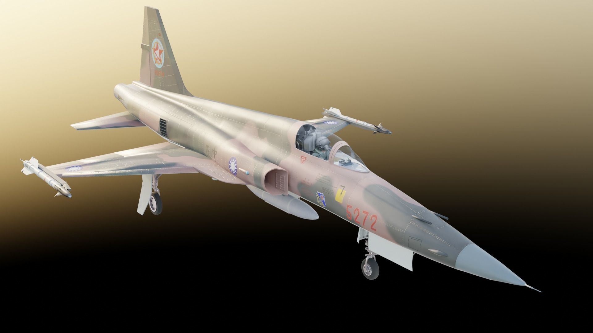 F-5E Jet Fighter Taiwan 3D model | CGTrader