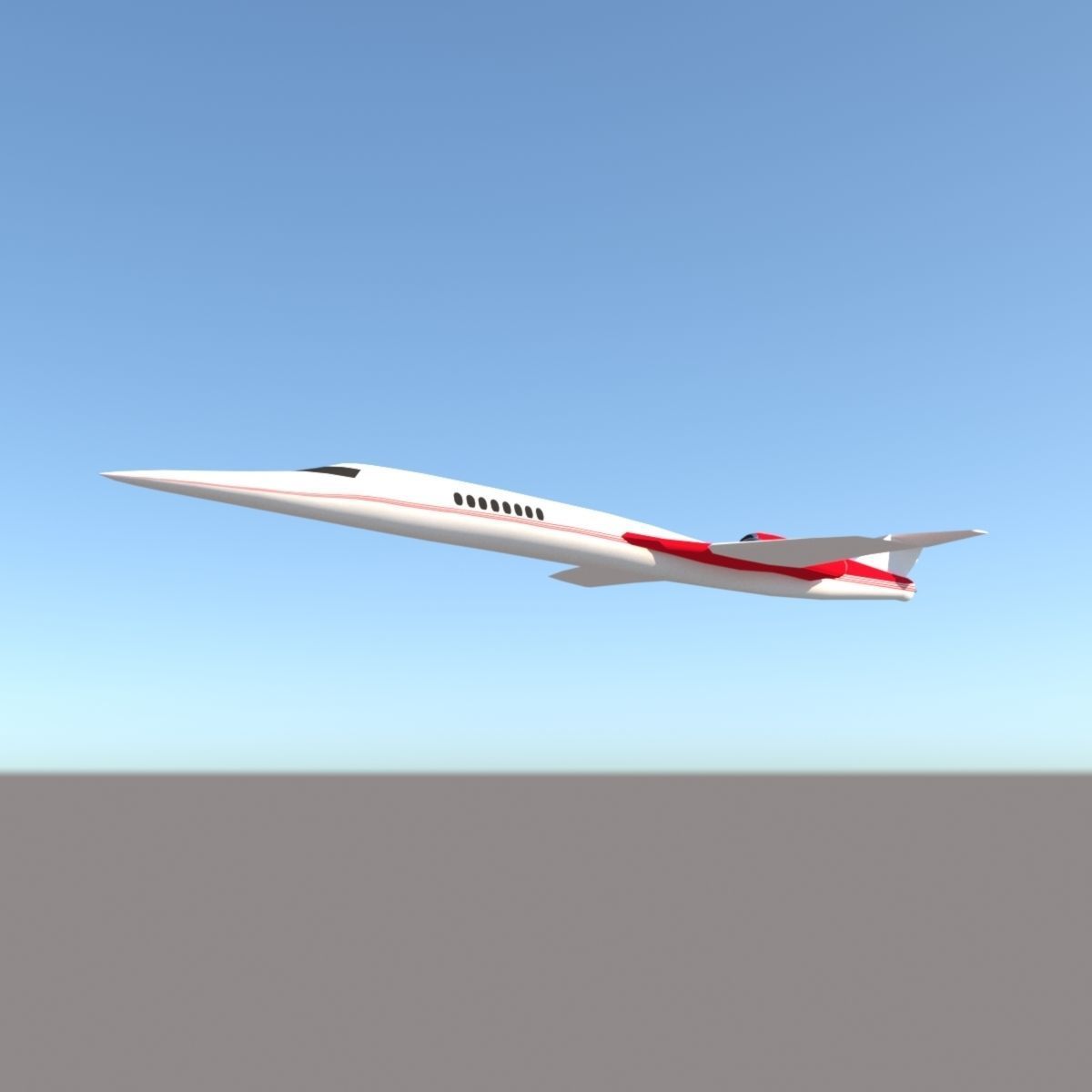 3D model AS2 Supersonic Jet VR / AR / low-poly | CGTrader