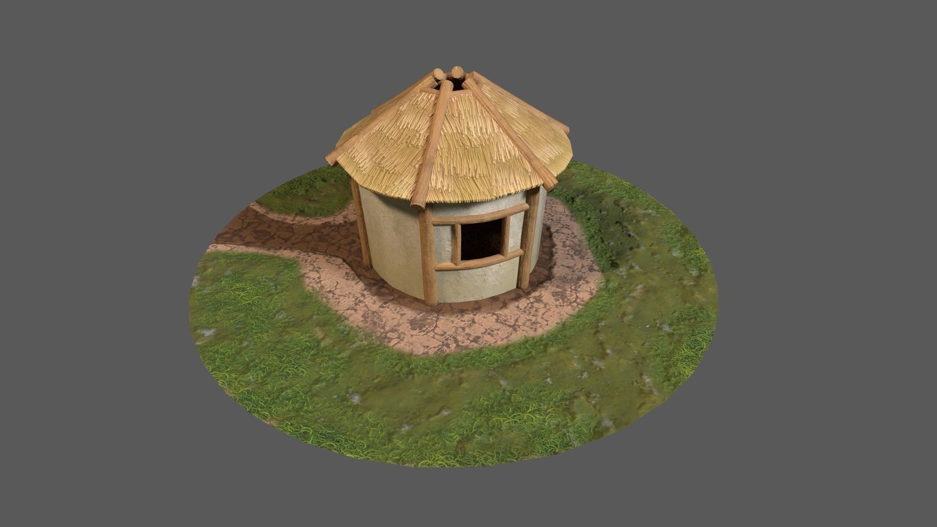 3D model Simple Stylized Hay Hut VR / AR / low-poly | CGTrader